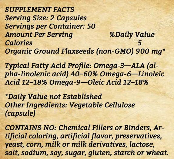 Flaxseed (Whole Ground) - 100 Capsules – Your Signature Supplements