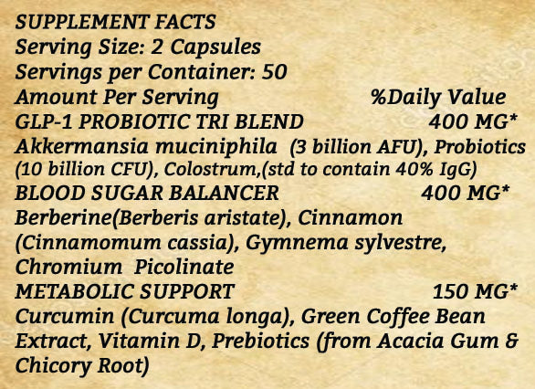 GLP-1 Support - 100 Capsules | Your Signature Supplements