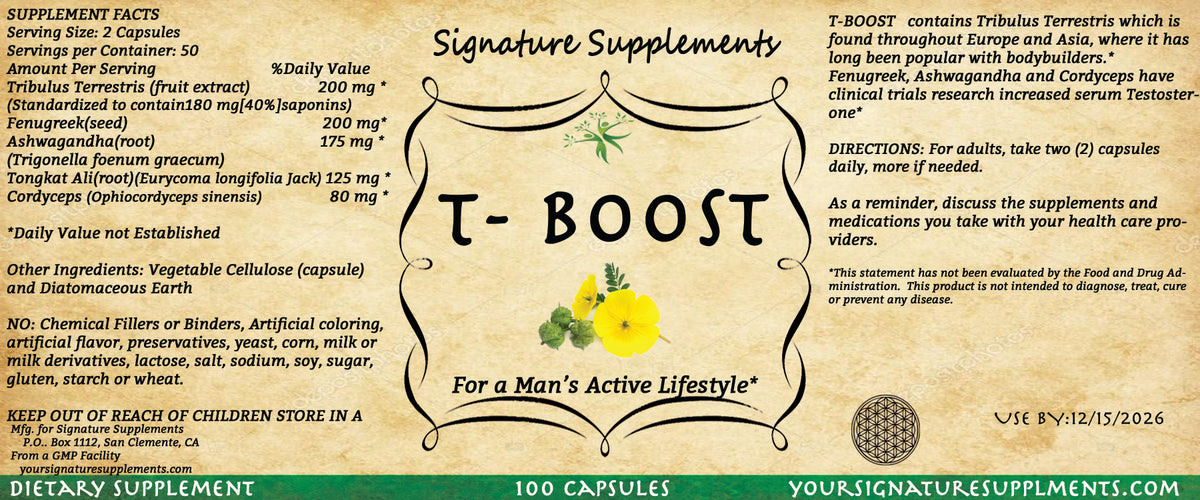 T-Boost - 100 Capsules | Your Signature Supplements